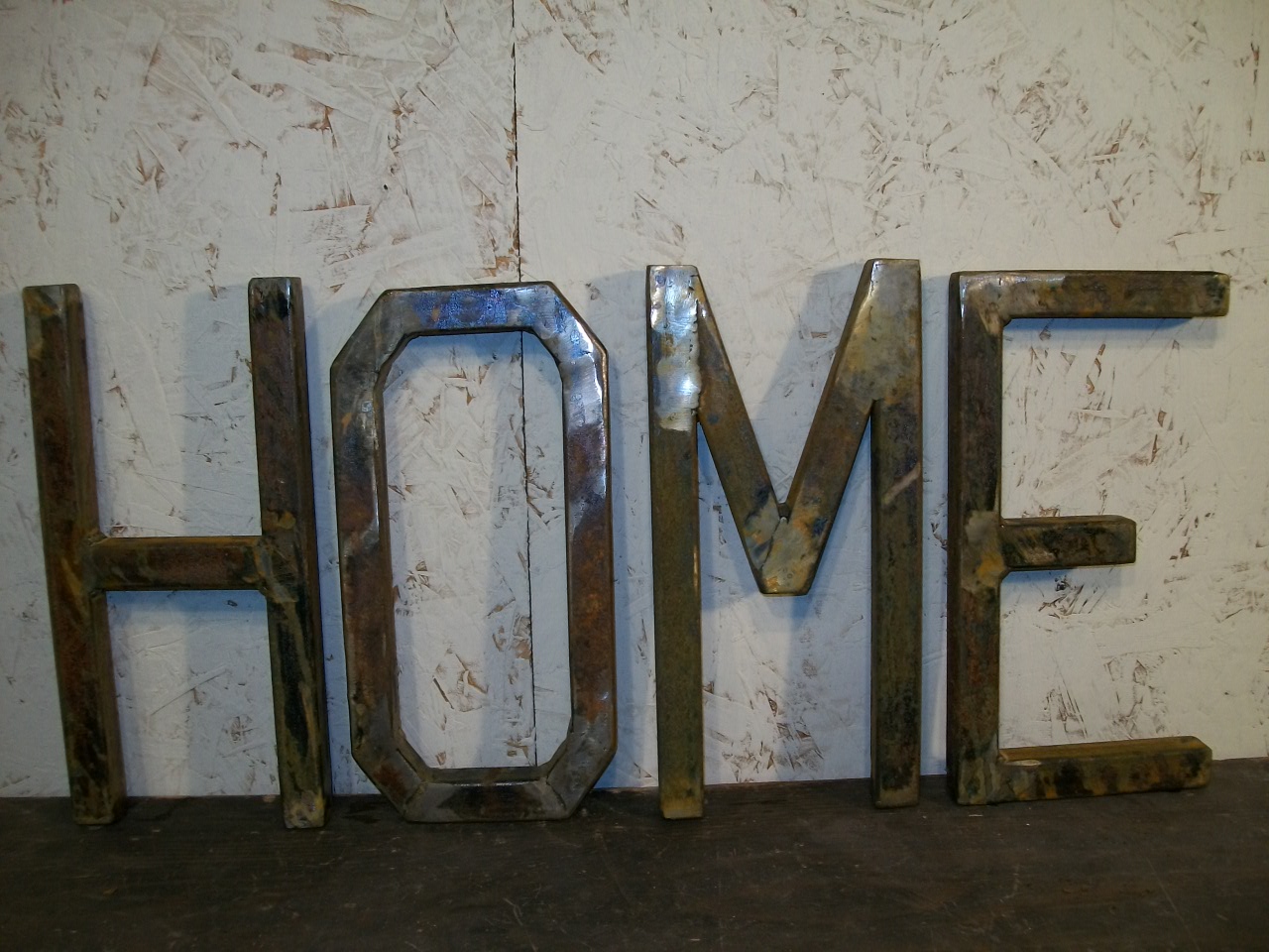 Custom Made Metal Letters - HOME example