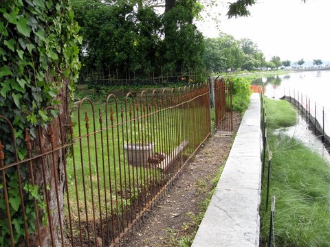 Customer Installing our No-Dig Fencing