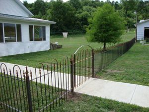 Wrought Iron Hairpin & Cast Iron Point Fencing