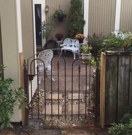 Customer's Metal Gate that Encloses Courtyard