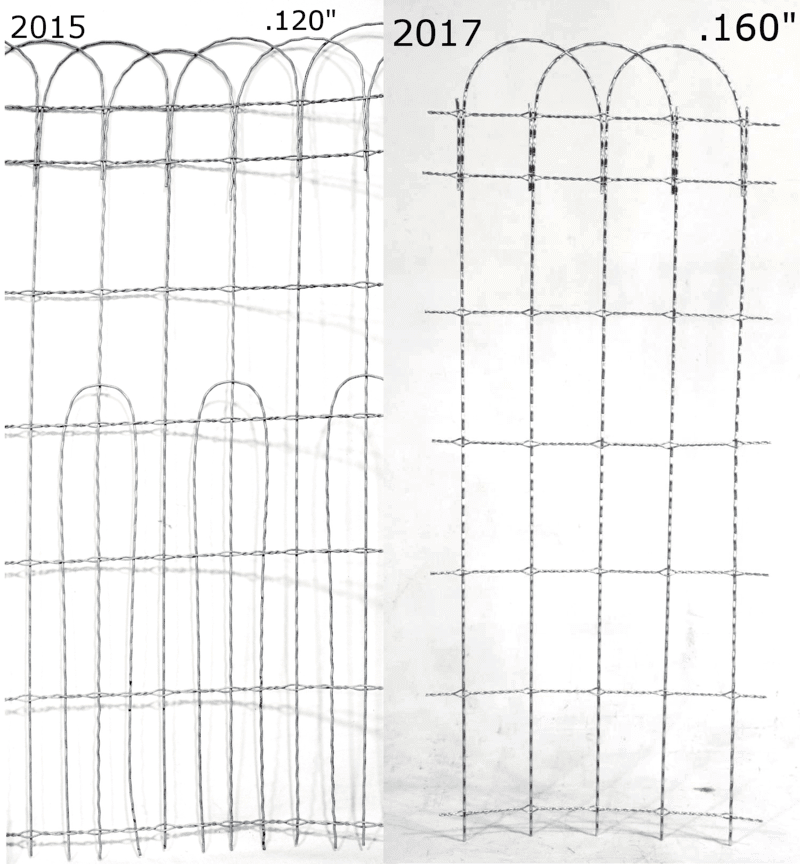 Decorative Wire Loop Fencing - 20 ft Roll x 4 feet tall - Single Loop