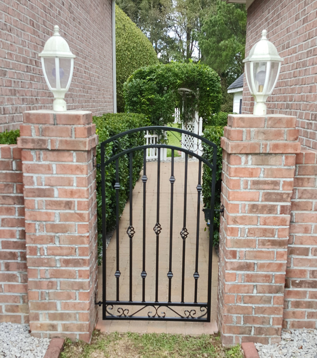 Wrought Iron Donovan Yard Entry Gate 5't x 3'w