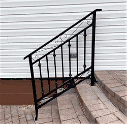 Installed Porch Hand Rail - Donovan Style