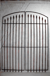 Iron Double Garden Gate - Wrought Iron - 6' Tall x 5' Wide