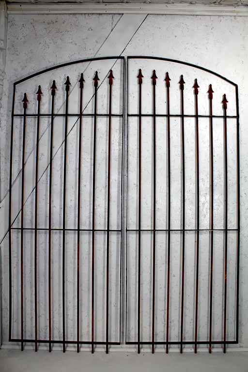 Iron Double Garden Gate - Wrought Iron - 6' Tall x 5' Wide