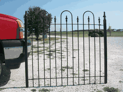 End Posts & Fencing All Painted Black For Our Client