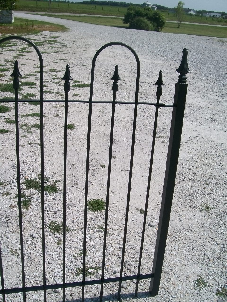 End Posts & Fencing All Painted Black For Our Client
