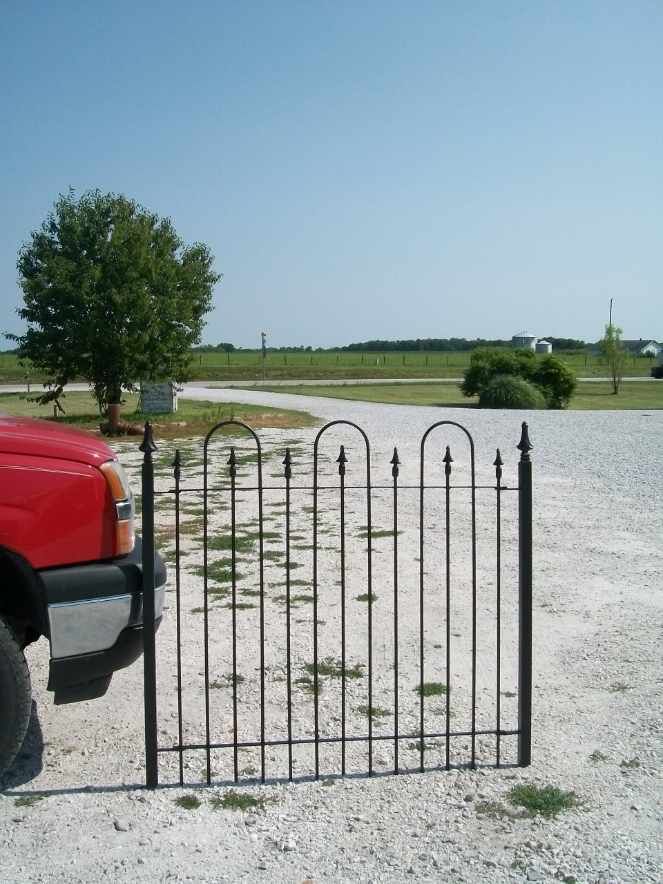 End Posts & Fencing All Painted Black For Our Client