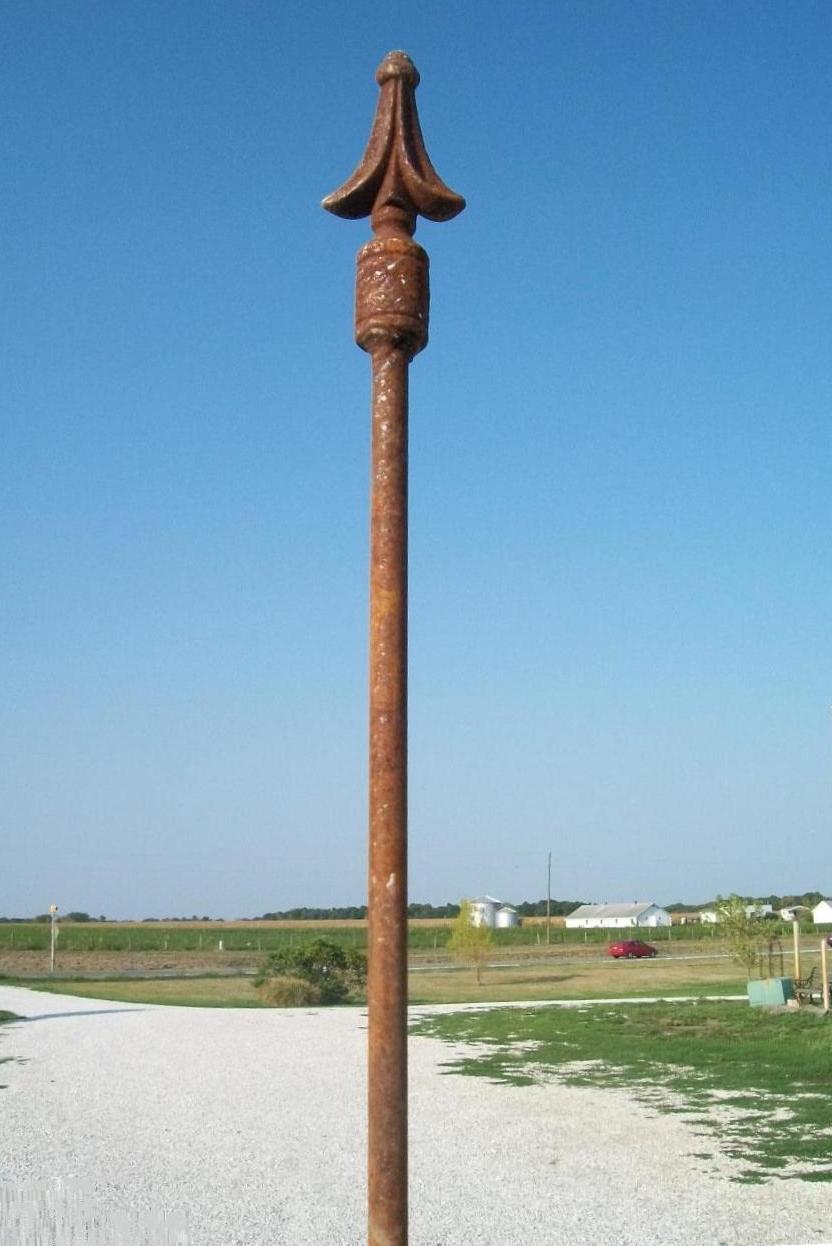 Extra Welded Metal Stake for 3' Fencing - Cast Iron Finial