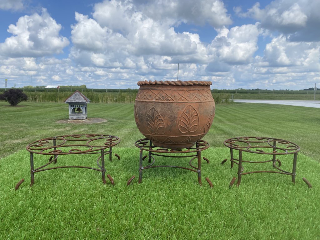 3 Sizes Wrought iron Plant Stands Metal Statue Riser