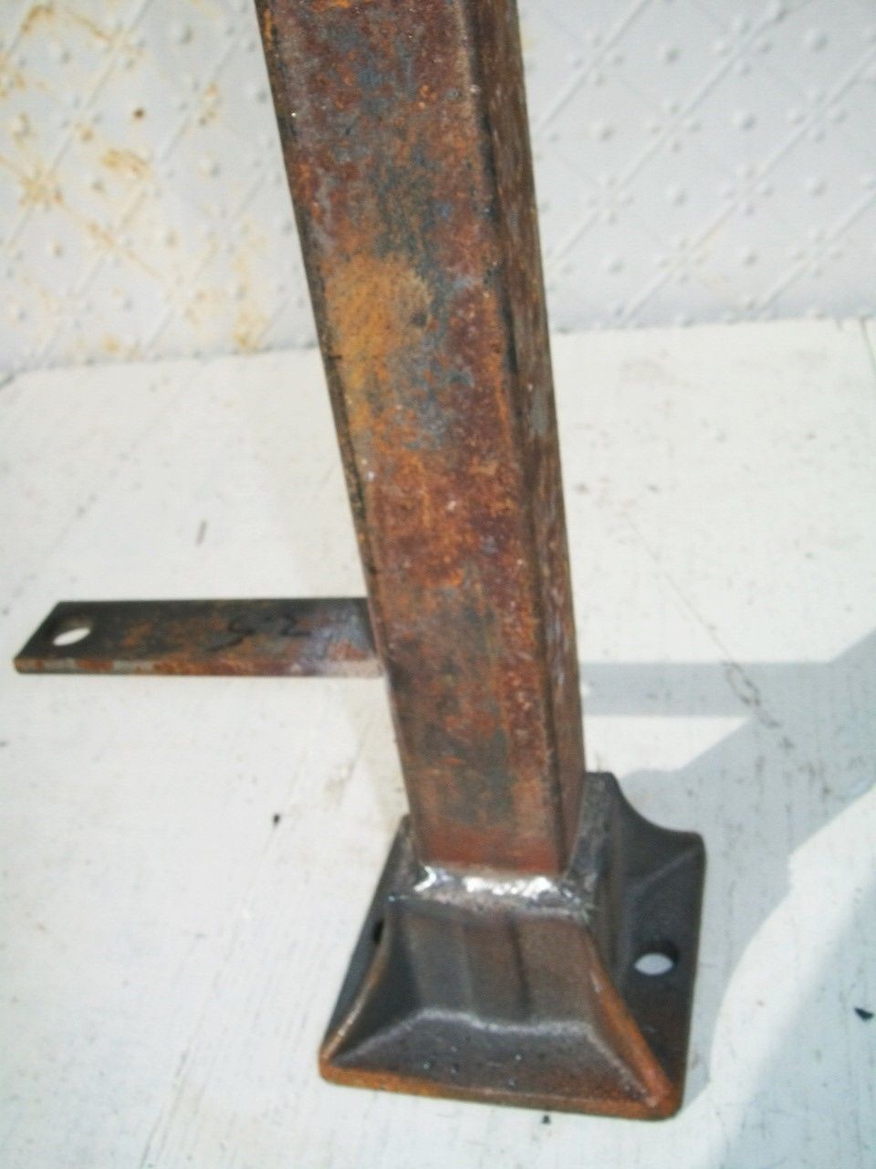 1.5" Steel Post w/ Forged Iron Shoe For 3ft Metal Fence & Gates