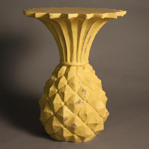 Fiber Stone Pineapple Stand Outdoor Garden Table