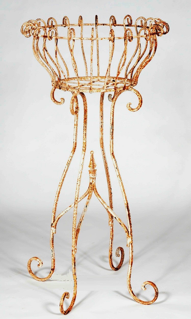 Finial Bottom Round Flower Stand Pot Holder - 40"