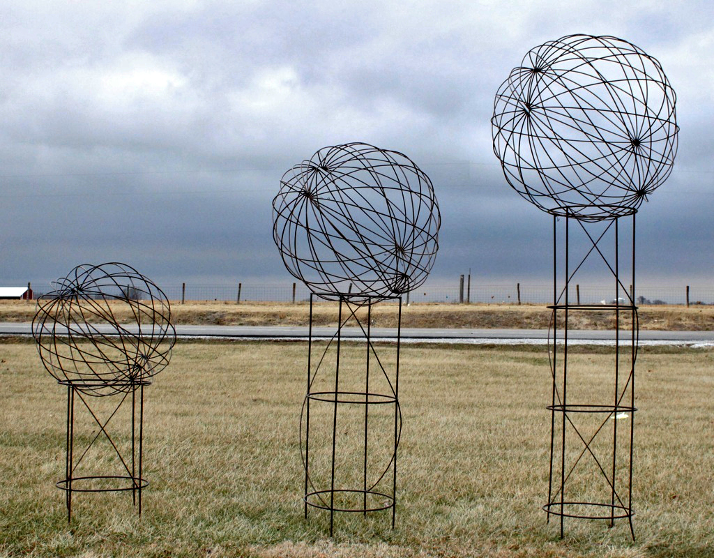 Garden Balls Yard Sculpture - Topiary Frame - 3 Sizes For Sale