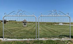 2 - 4'tall x 5'wide Gates Hung To Make a 10'wide Center Divide Opening