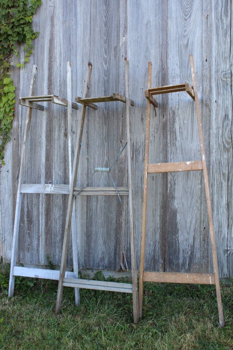 Get 3 Antique Ladder Backs for Crafting