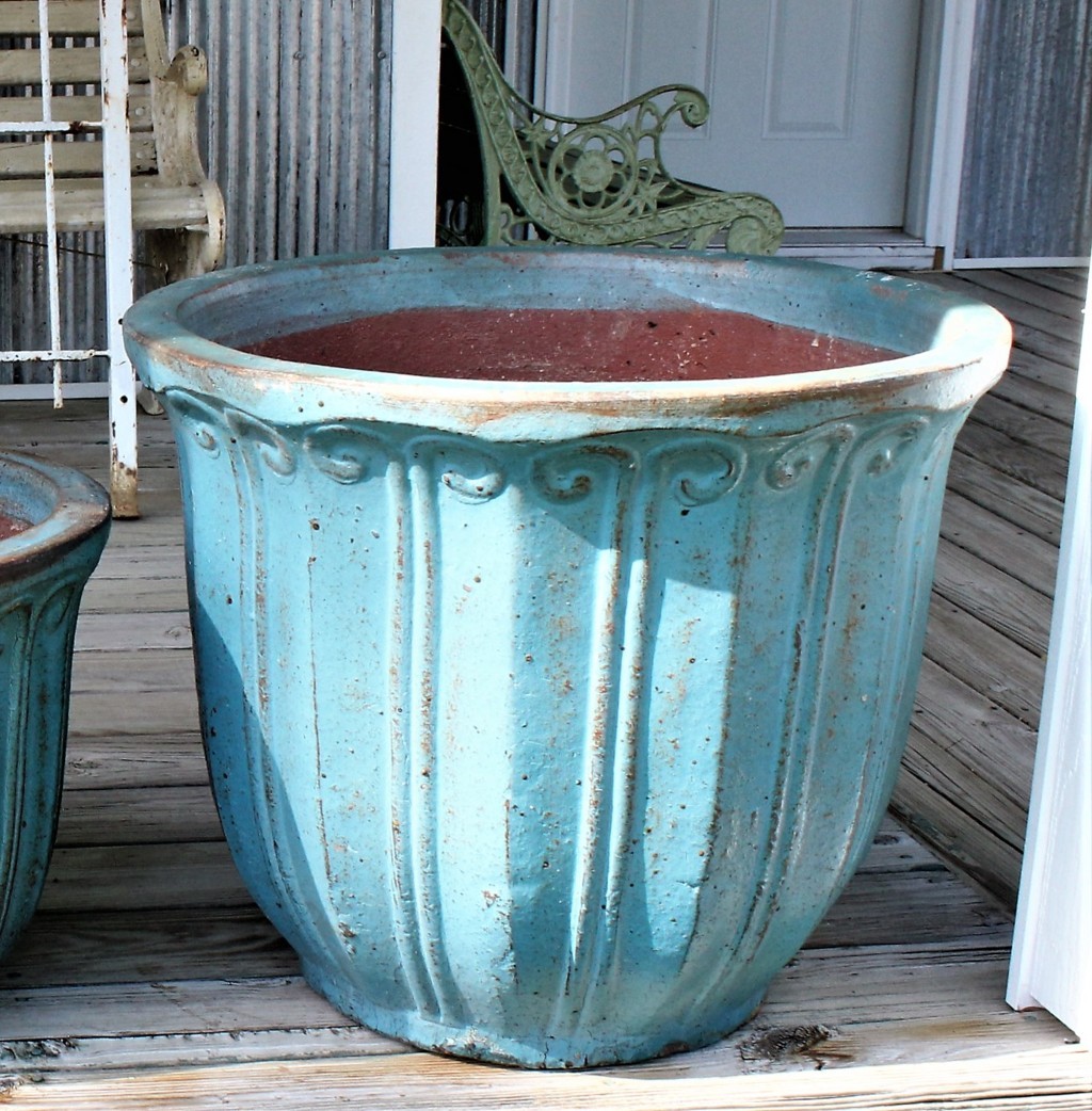 Giant Prescott Pottery Planter - Huge Outdoors Flowerpot