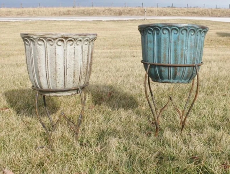 Giant Prescott Pottery Planter - Huge Outdoors Flowerpot