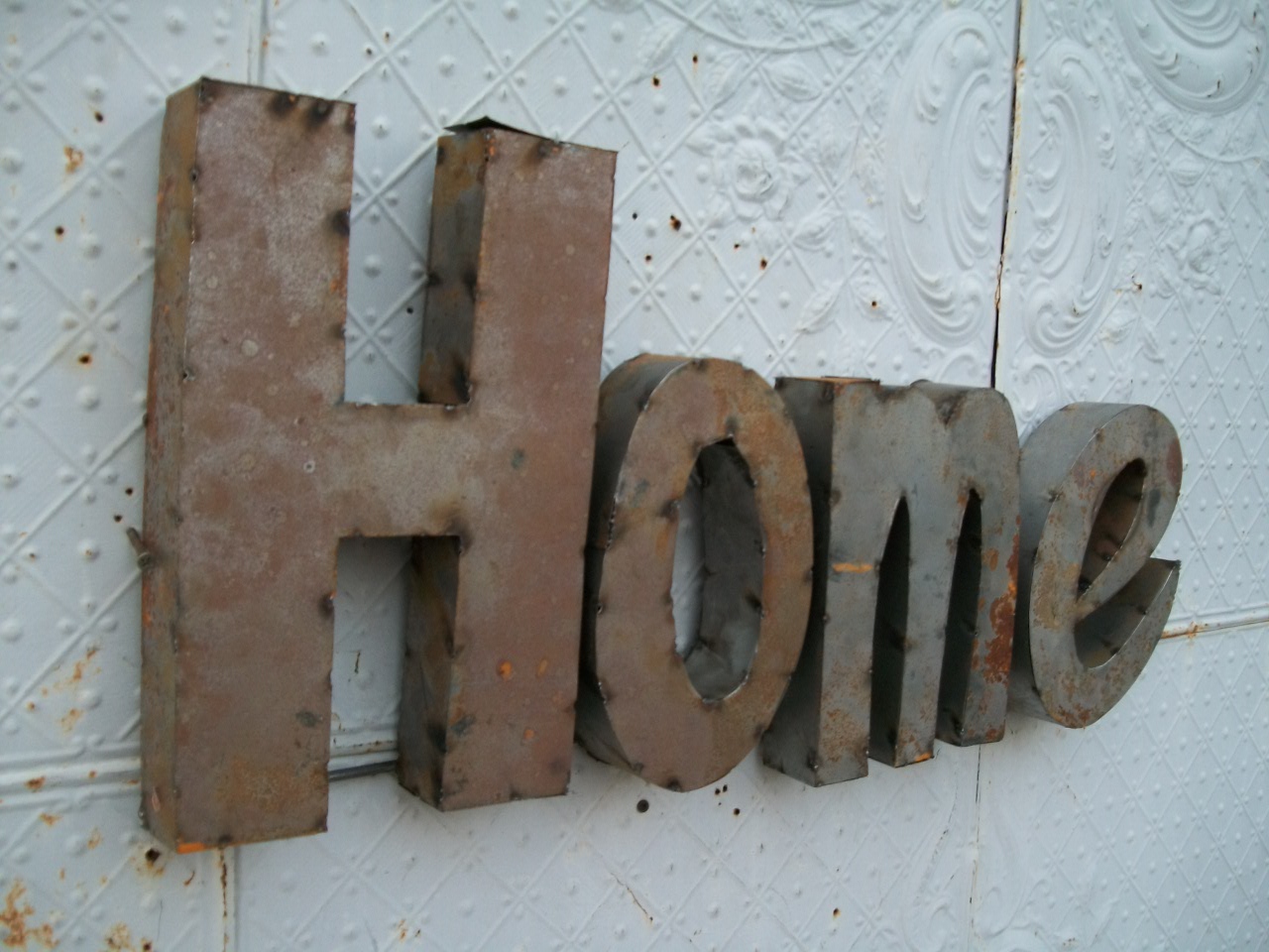 Great Home 3D Metal Sign - Handmade for Rustic Lovers