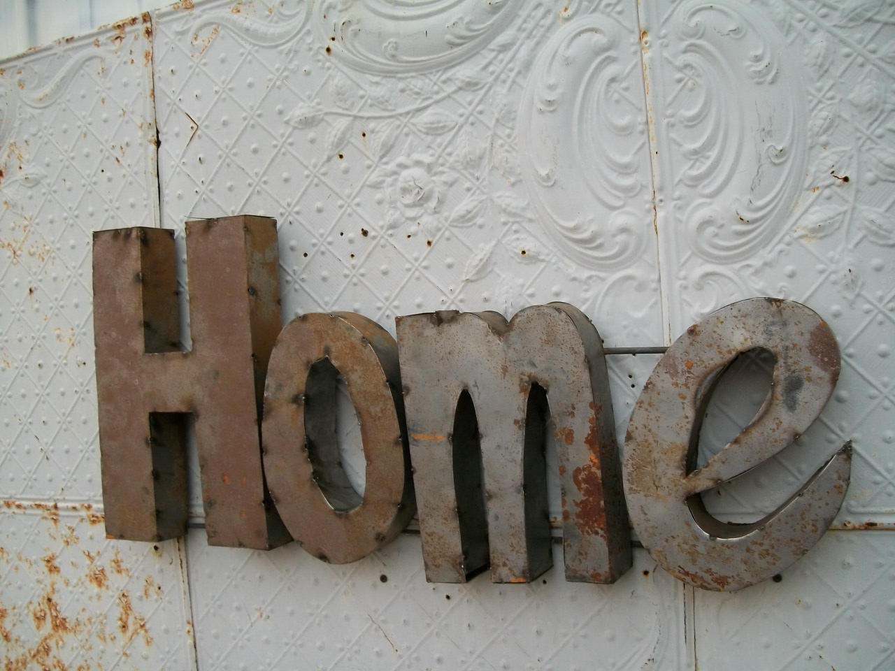 Great Home 3D Metal Sign - Handmade for Rustic Lovers