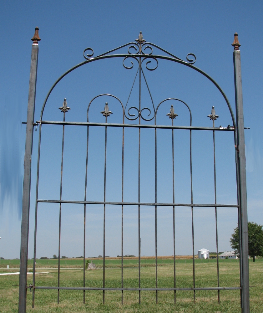 Handmade 4' Wide Metal Gate For 5' Fencing