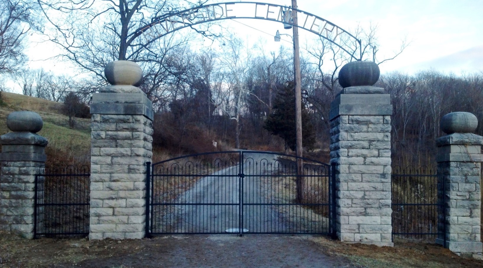 Custom Handmade Entrance Security Gate - Hannibal Mo Cemetery