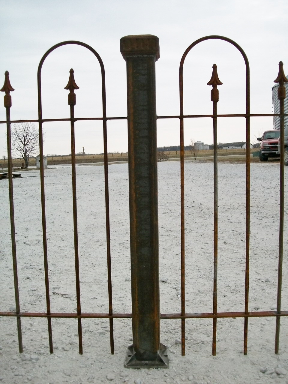 Heavy 3" Square Iron Fencing Post and for Driveway Gates