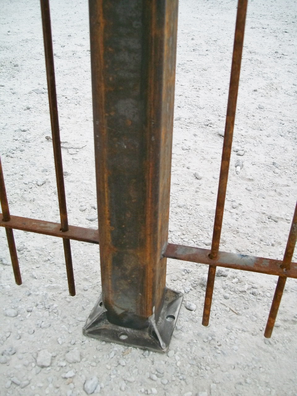 Heavy 3" Square Iron Fencing Post and for Driveway Gates