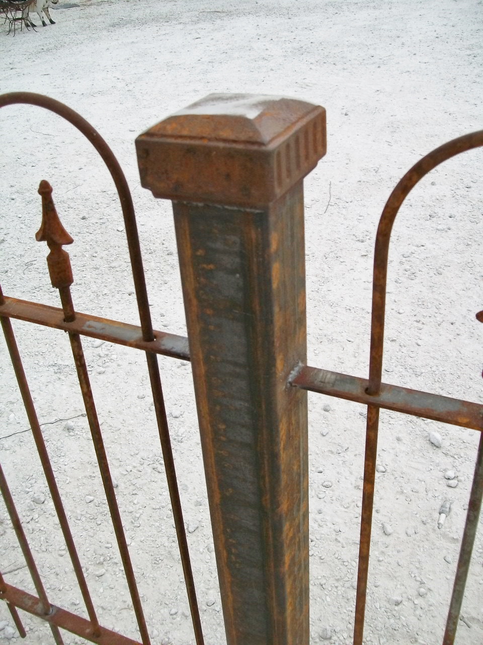 Heavy 3" Square Iron Fencing Post and for Driveway Gates