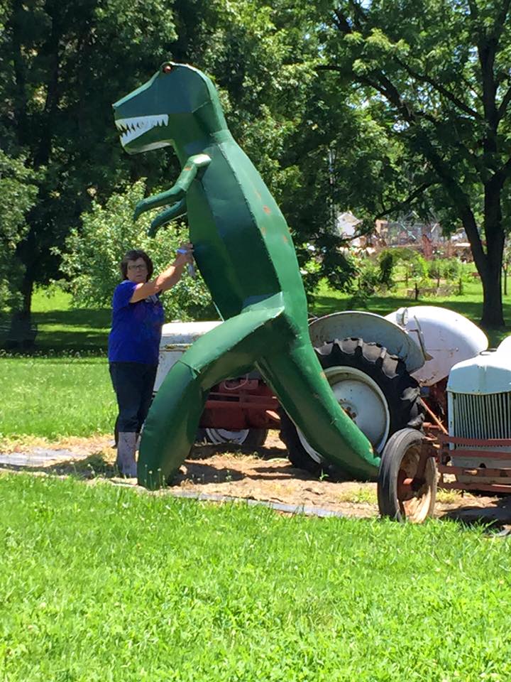 Huge Life Size Metal T-Rex Statue - Recycled Metal Art