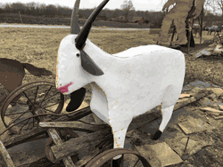 Huge Metal Goat Life Size Barn Yard Animal
