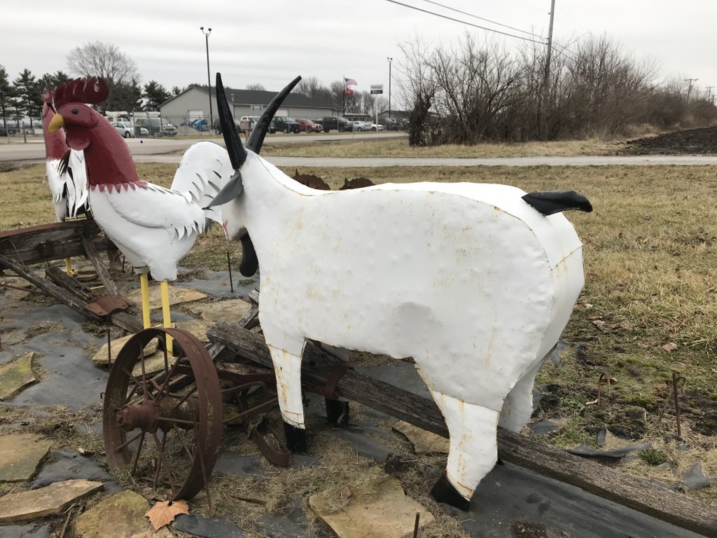 Huge Metal Goat Life Size Barn Yard Animal