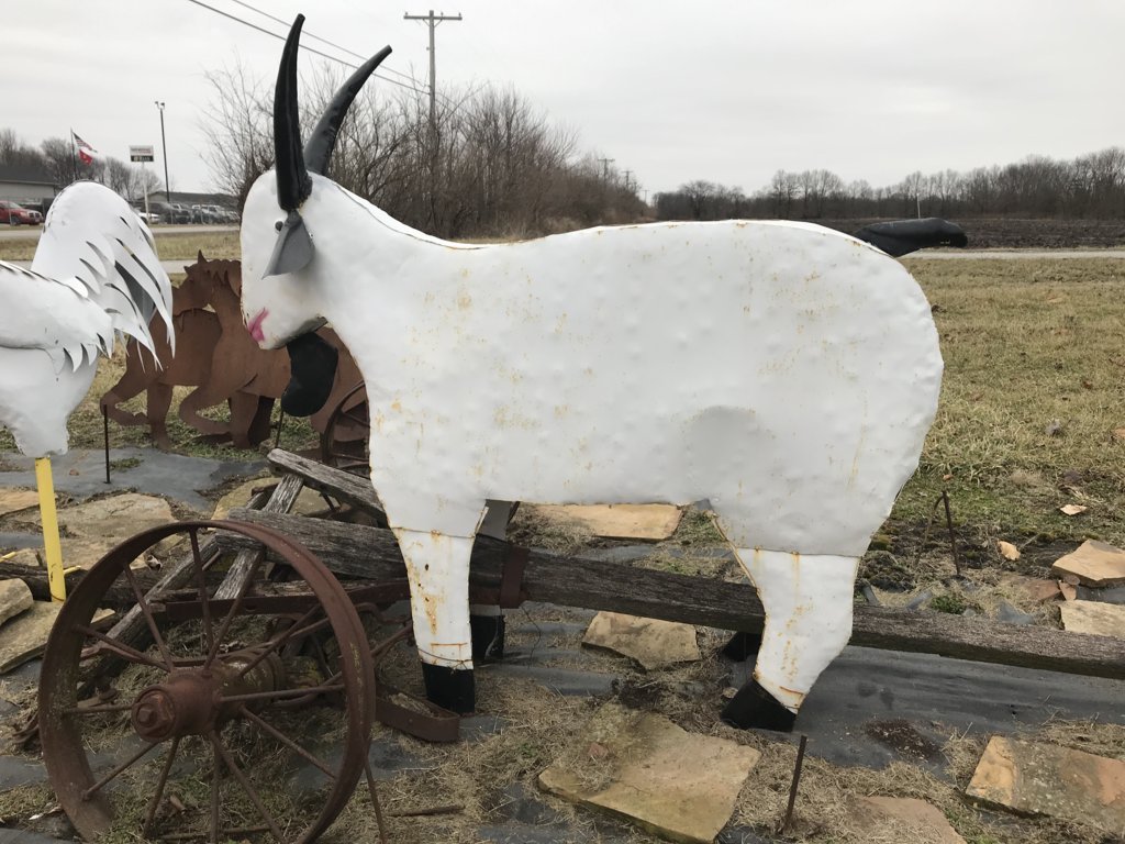 Huge Metal Goat Life Size Barn Yard Animal