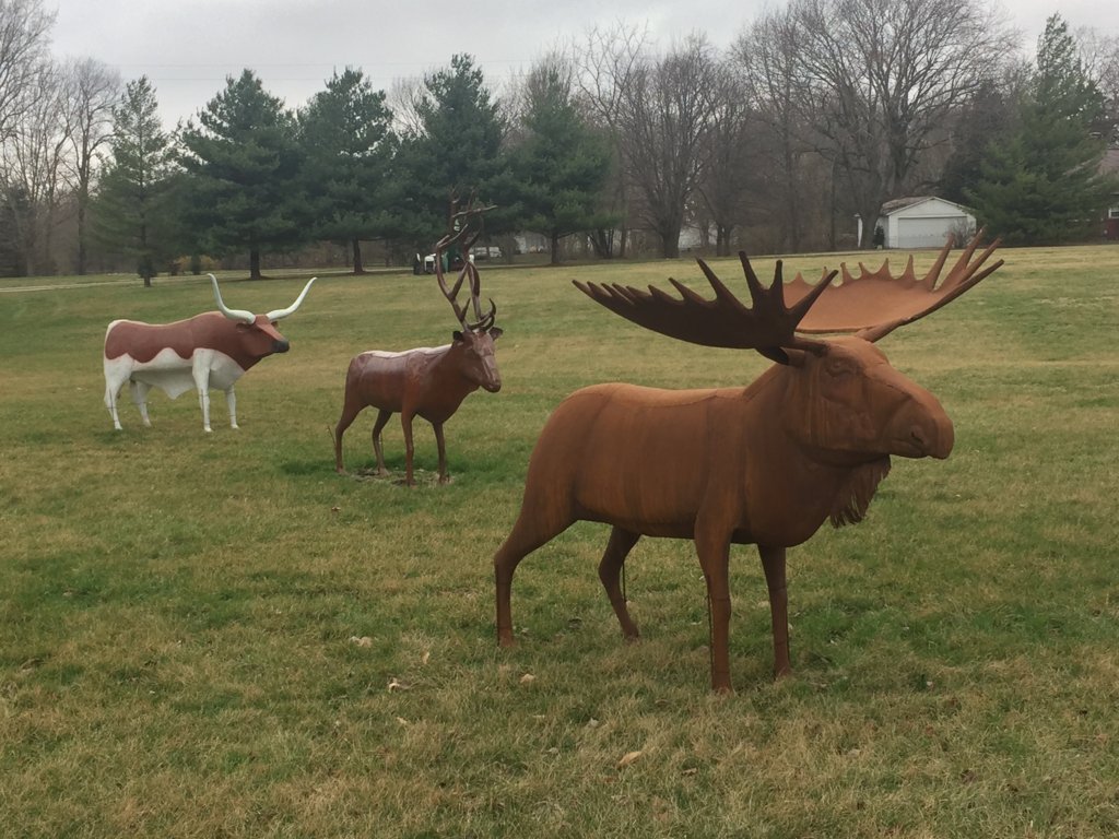 Huge Metal Life Size Animals Zoo or Farm Animals