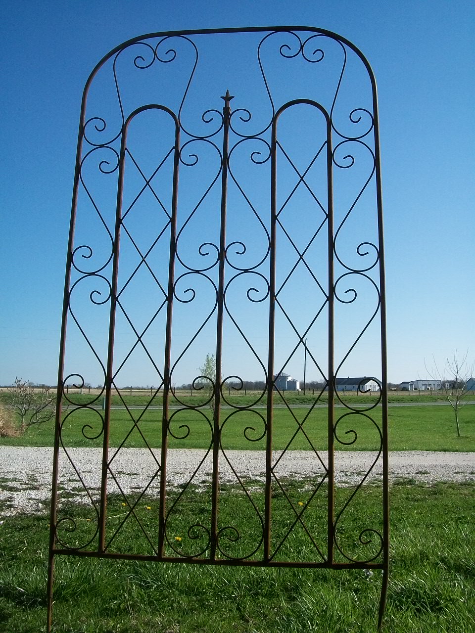 Huge Wrought Iron Square Garden Trellis - 40" Wide