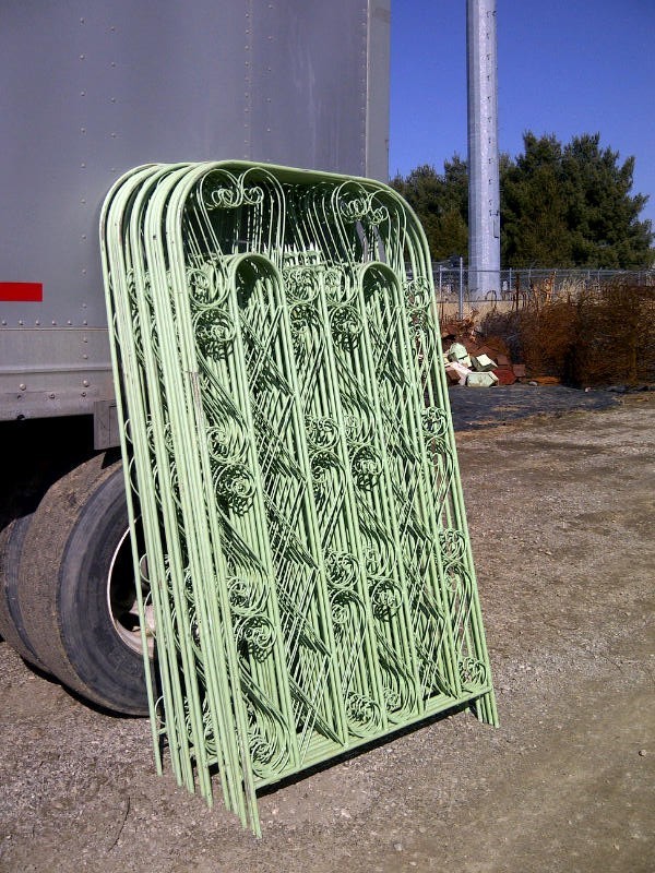 Huge Wrought Iron Square Garden Trellis - 40" Wide