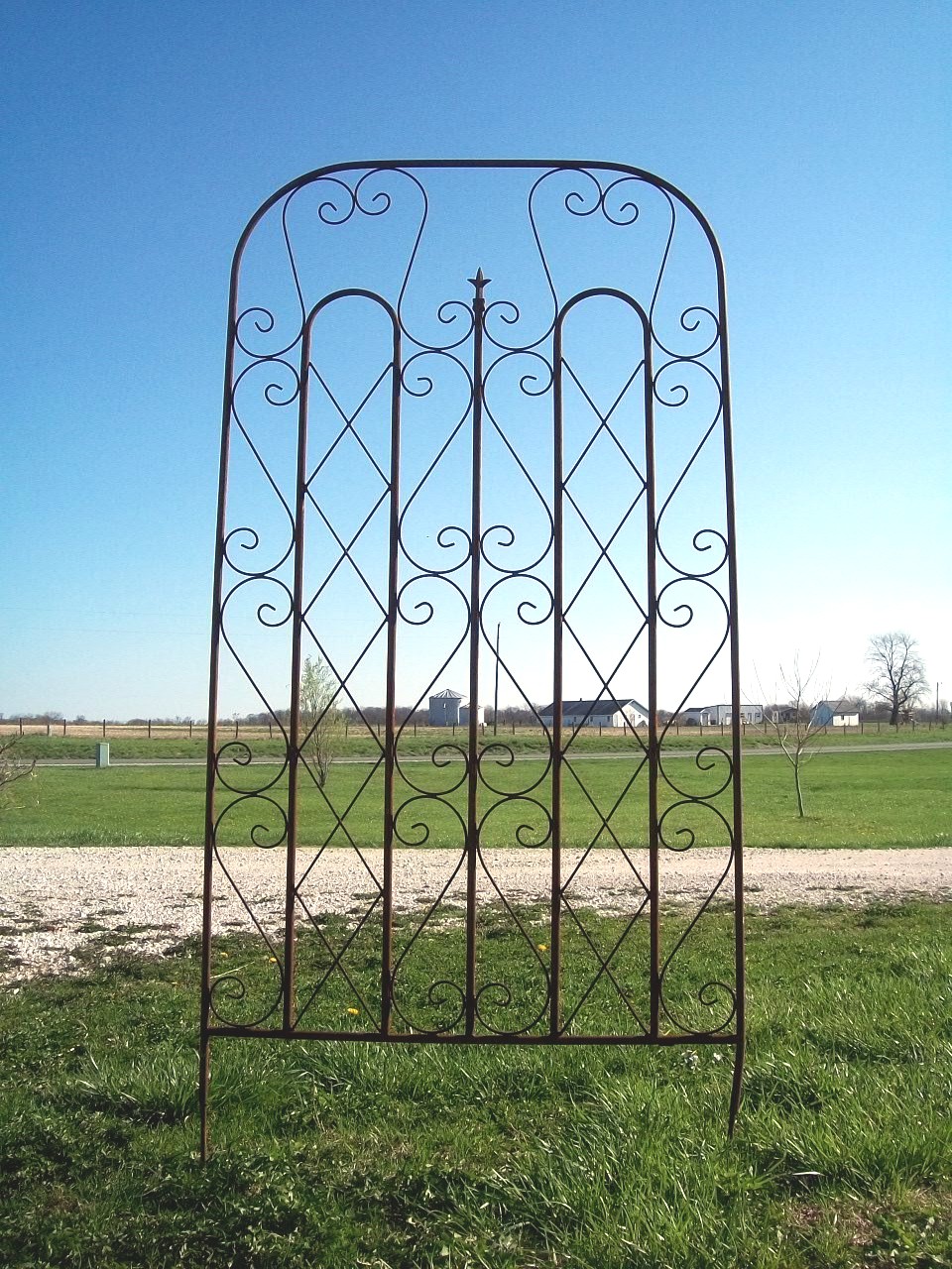 Huge Wrought Iron Square Garden Trellis - 40" Wide