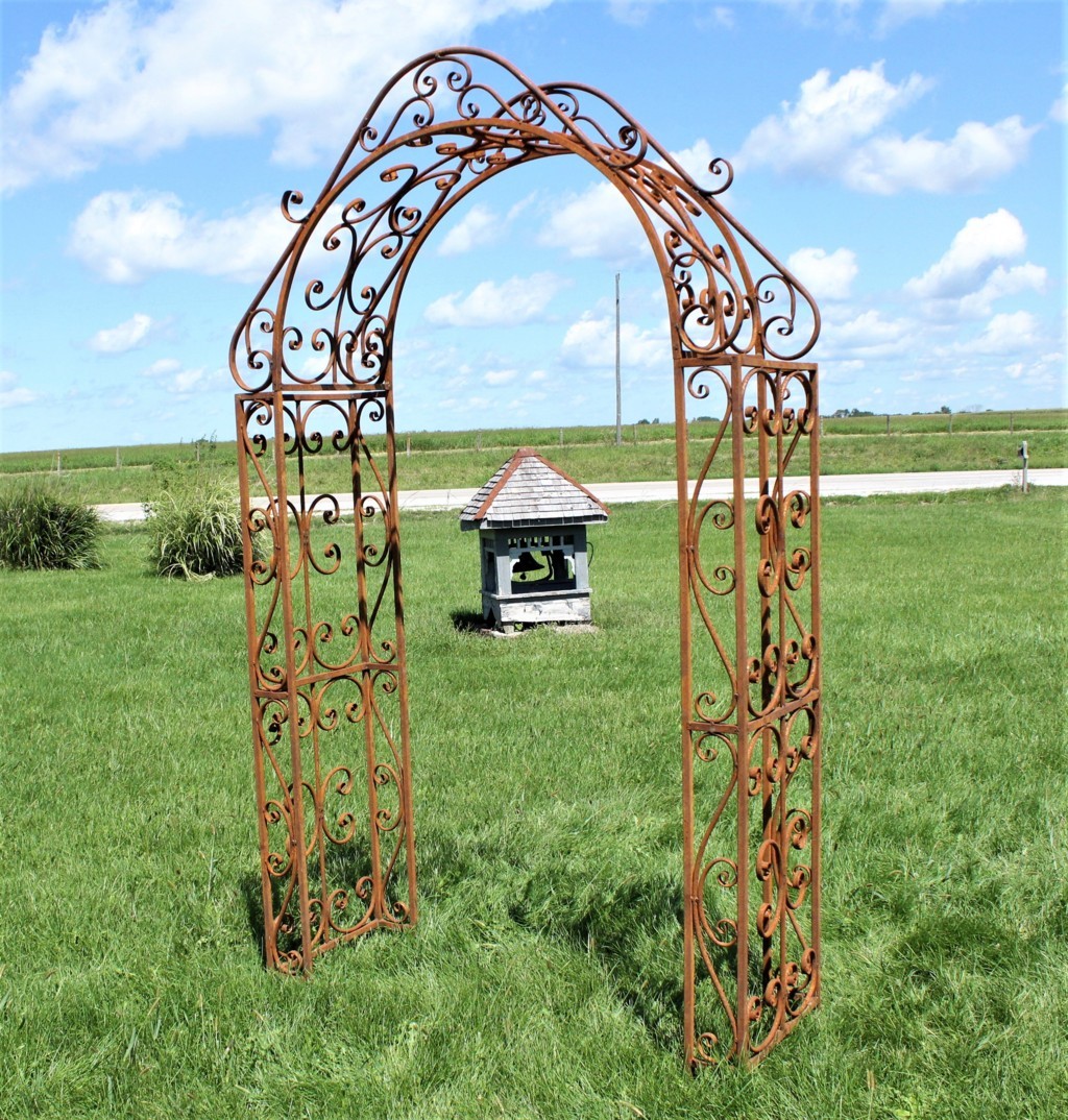 Arch Top Climbing Jasmine Wrought Iron Garden Arbor