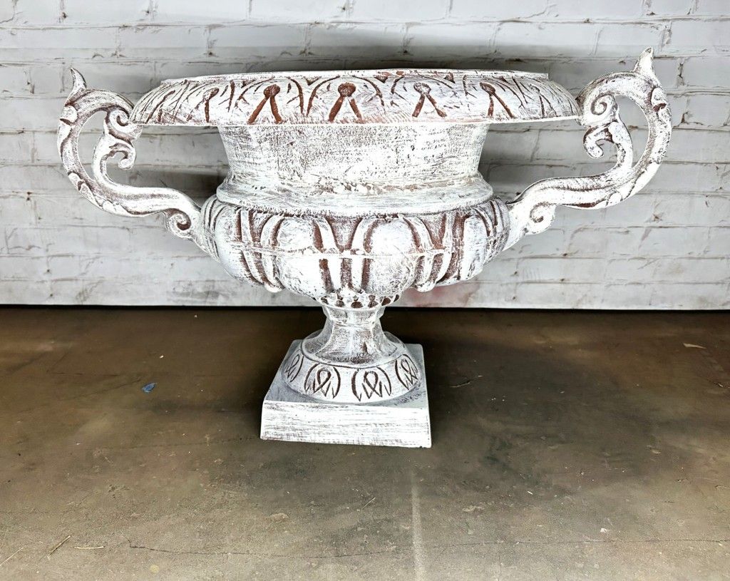 31" Wide Lancaster Cast Aluminum Urn With Handles