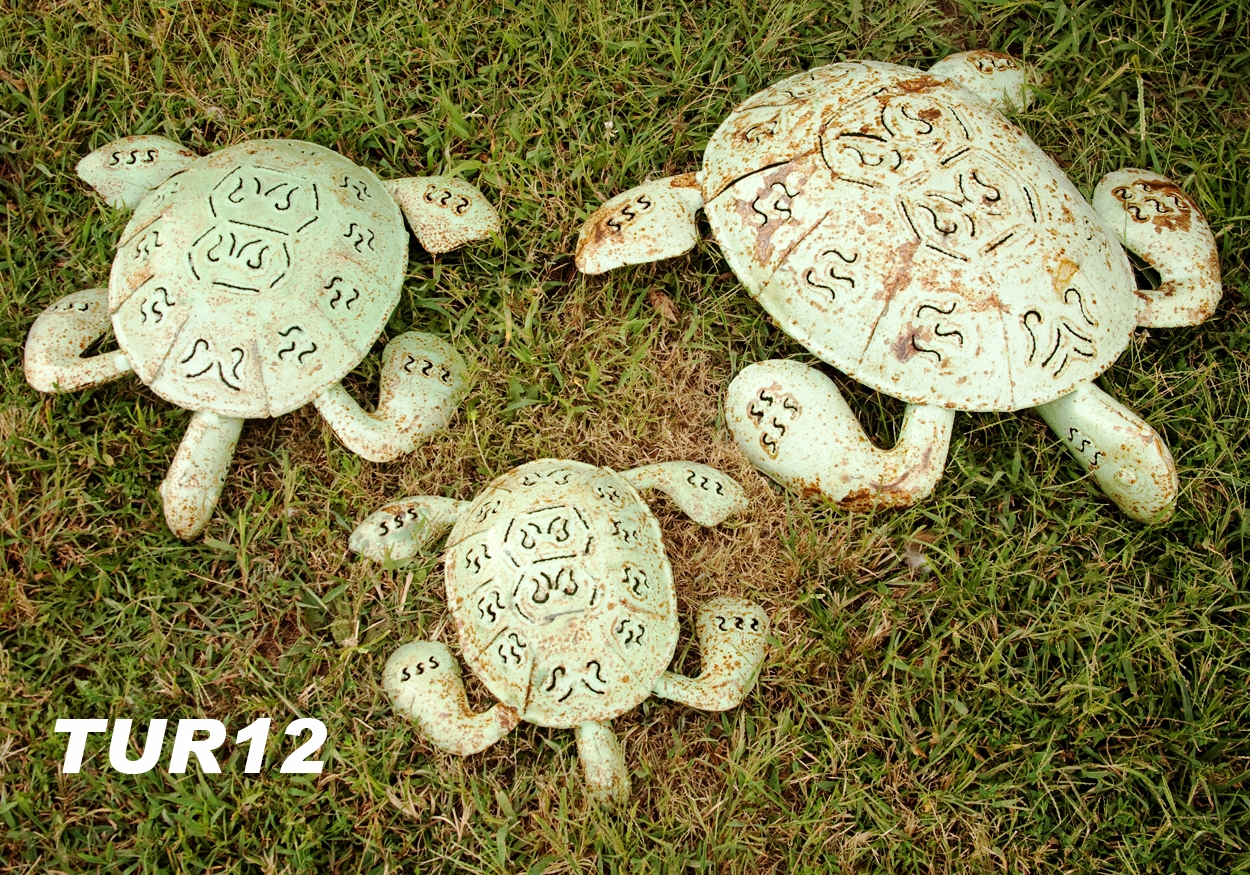 Large 24" Metal Turtle Yard Ornament