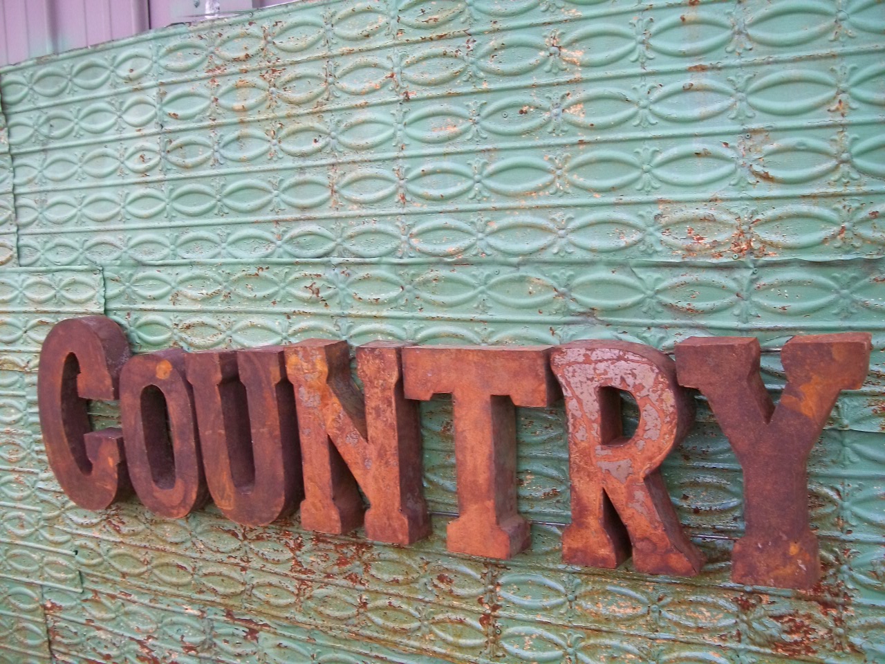 Large Country 3D Tin Sign - Indoors or Outdoors