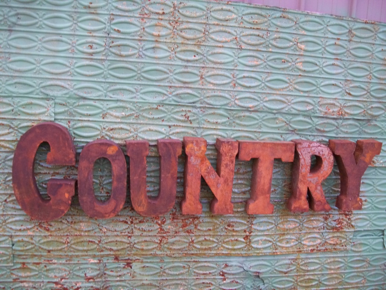 Large Country 3D Tin Sign - Indoors or Outdoors