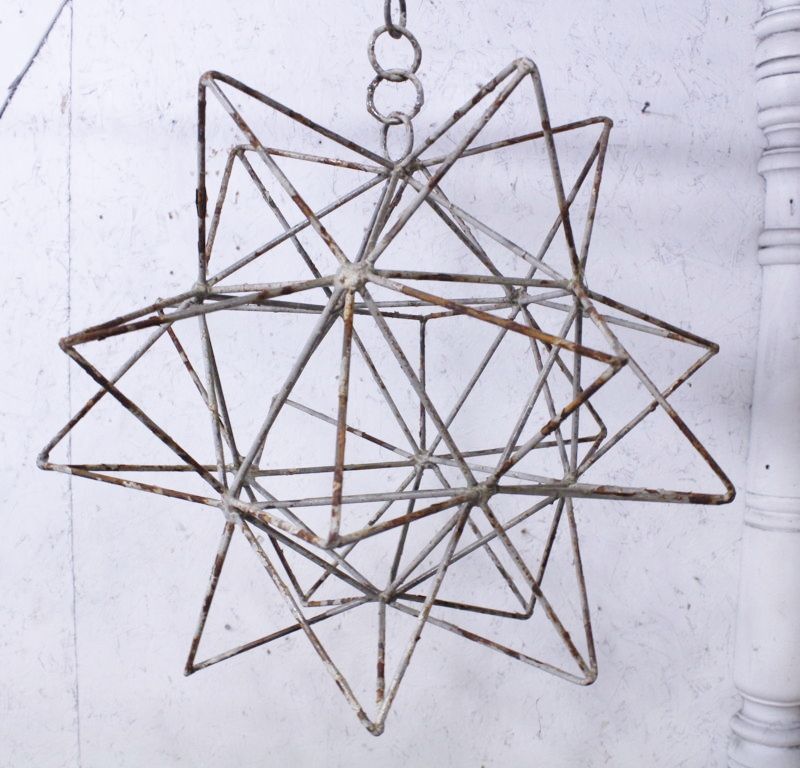 18" Large 3d Metal Star Hanging Geometric Ornament