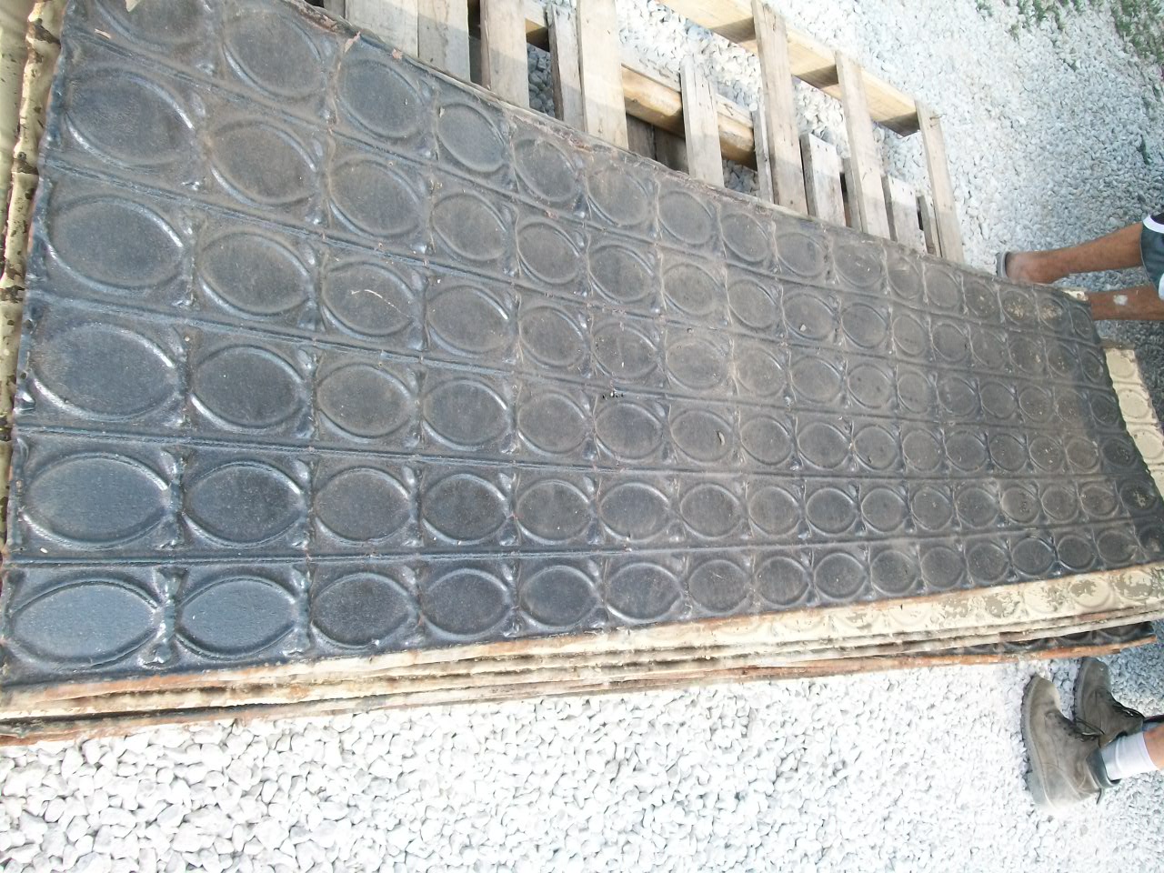 Large Rectangle 8' Pieces of Metal Ceiling Tin Panels