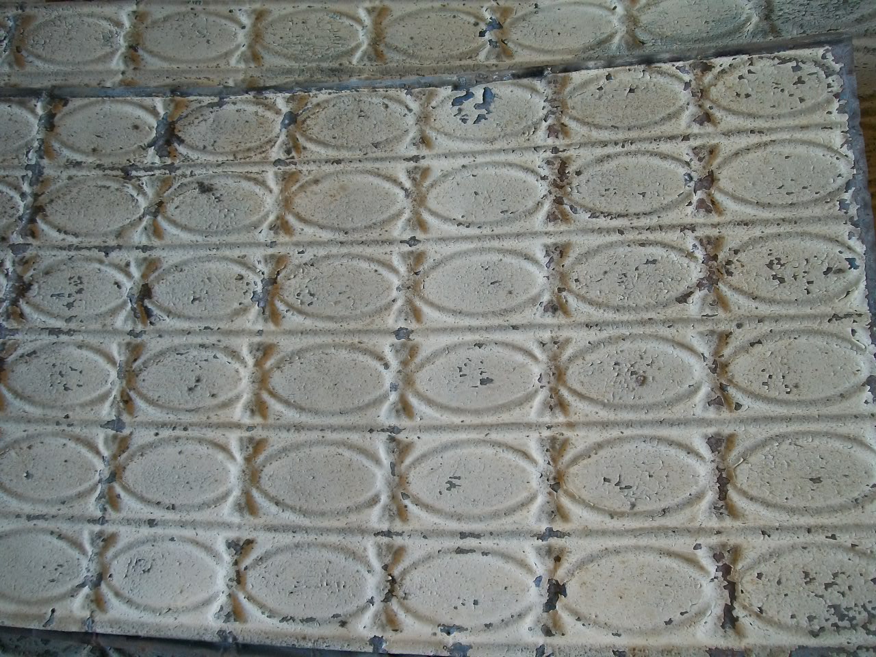 Large Rectangle 8' Pieces of Metal Ceiling Tin Panels