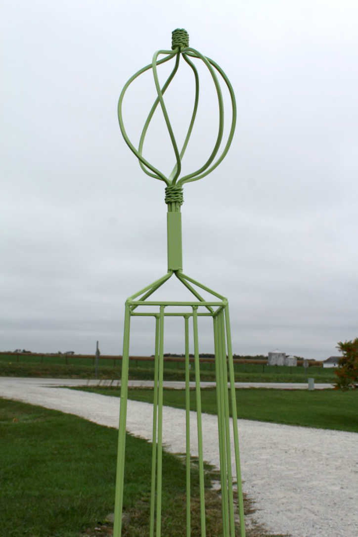 Large Sally Metal Flower Topiary - Garden Obelisk