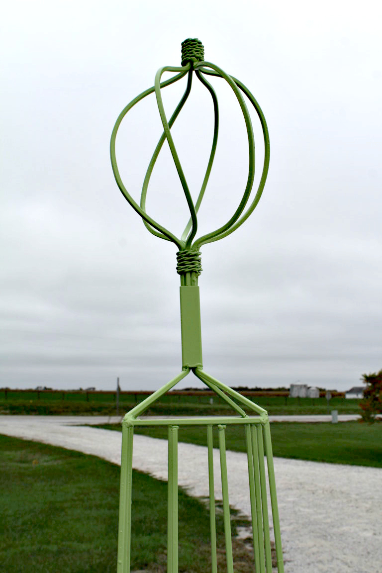 Large Sally Metal Flower Topiary - Garden Obelisk