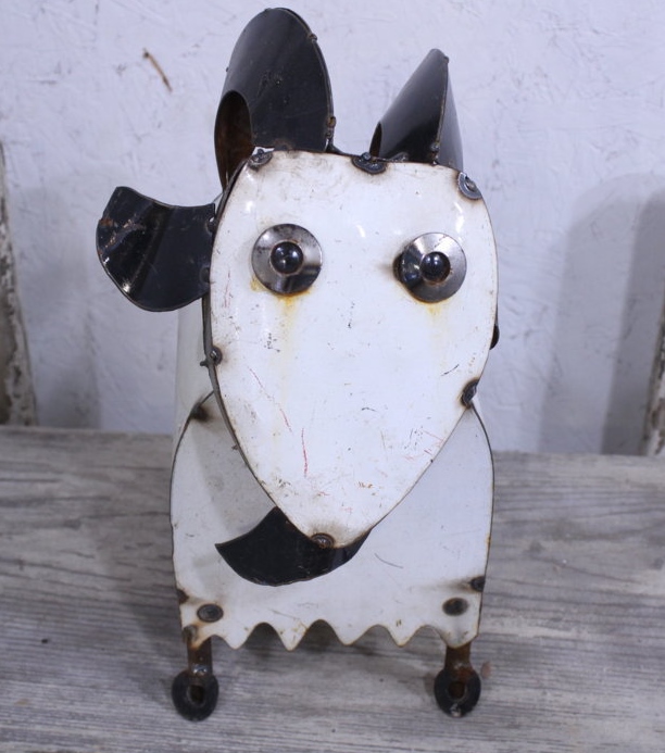 Large White Metal Mountain Goat Yard Art