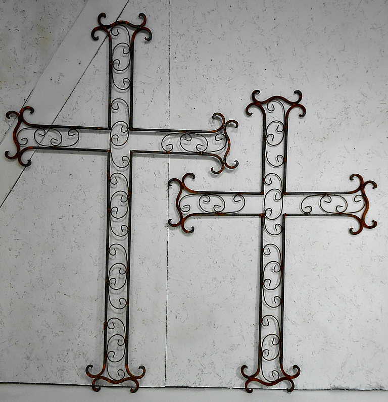Large Wrought Ashworth Ornate Iron 60" Cross