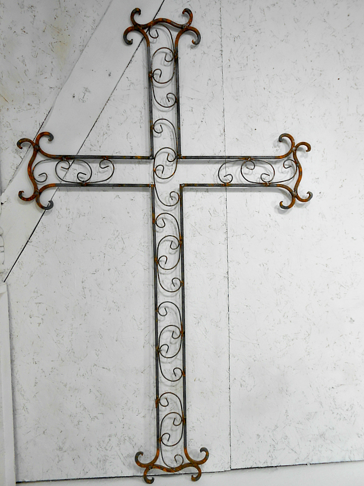 Large Wrought Ashworth Ornate Iron 60" Cross
